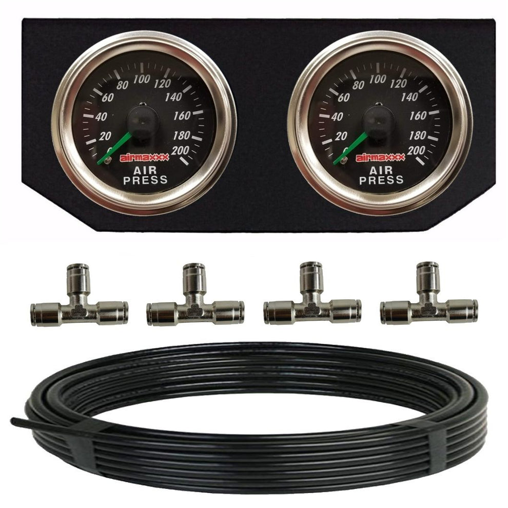 Dual Gauge Upgrade Kit for 3/8" or 1/2" Individual Brass Valves – airslamit