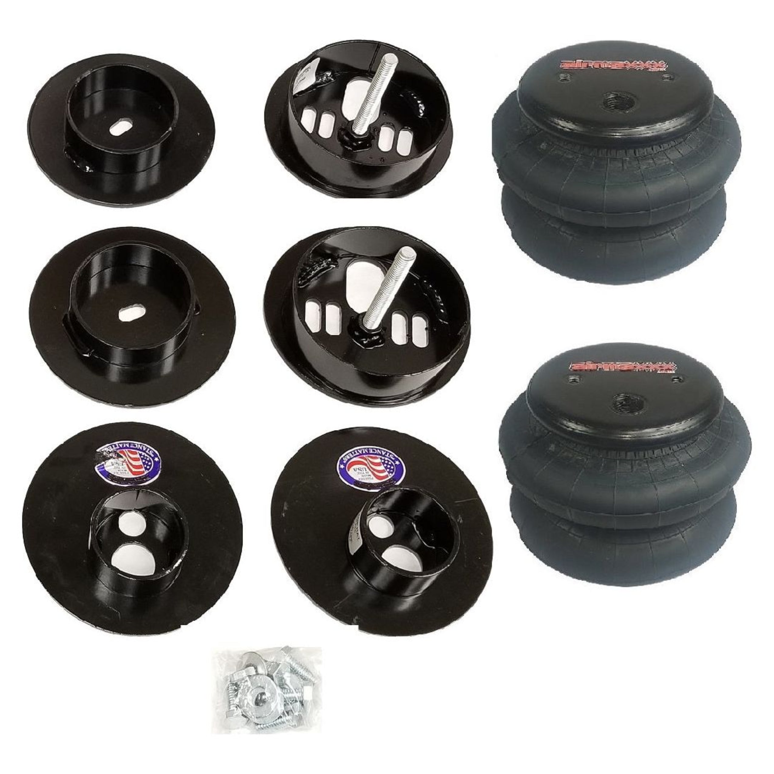 Rear airmaxxx Air Suspension Bag Mounting Cups Fits 1965-70 Cadillac ...