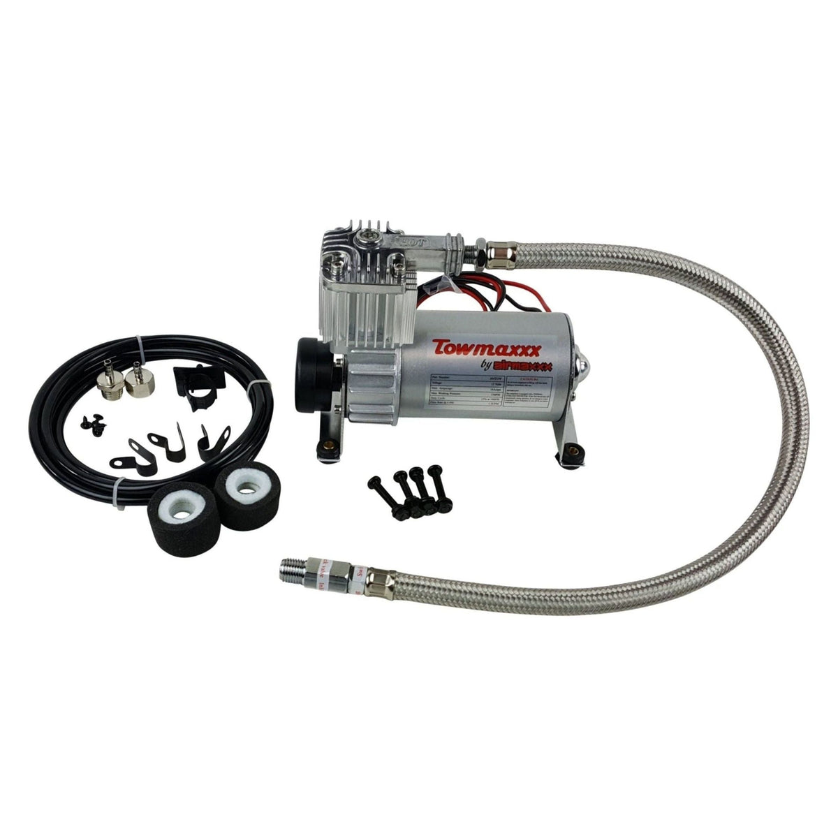 airmaxxx Towmaxxx Pewter Air Compressor 12V 130 PSI Tankless Air Ride ...