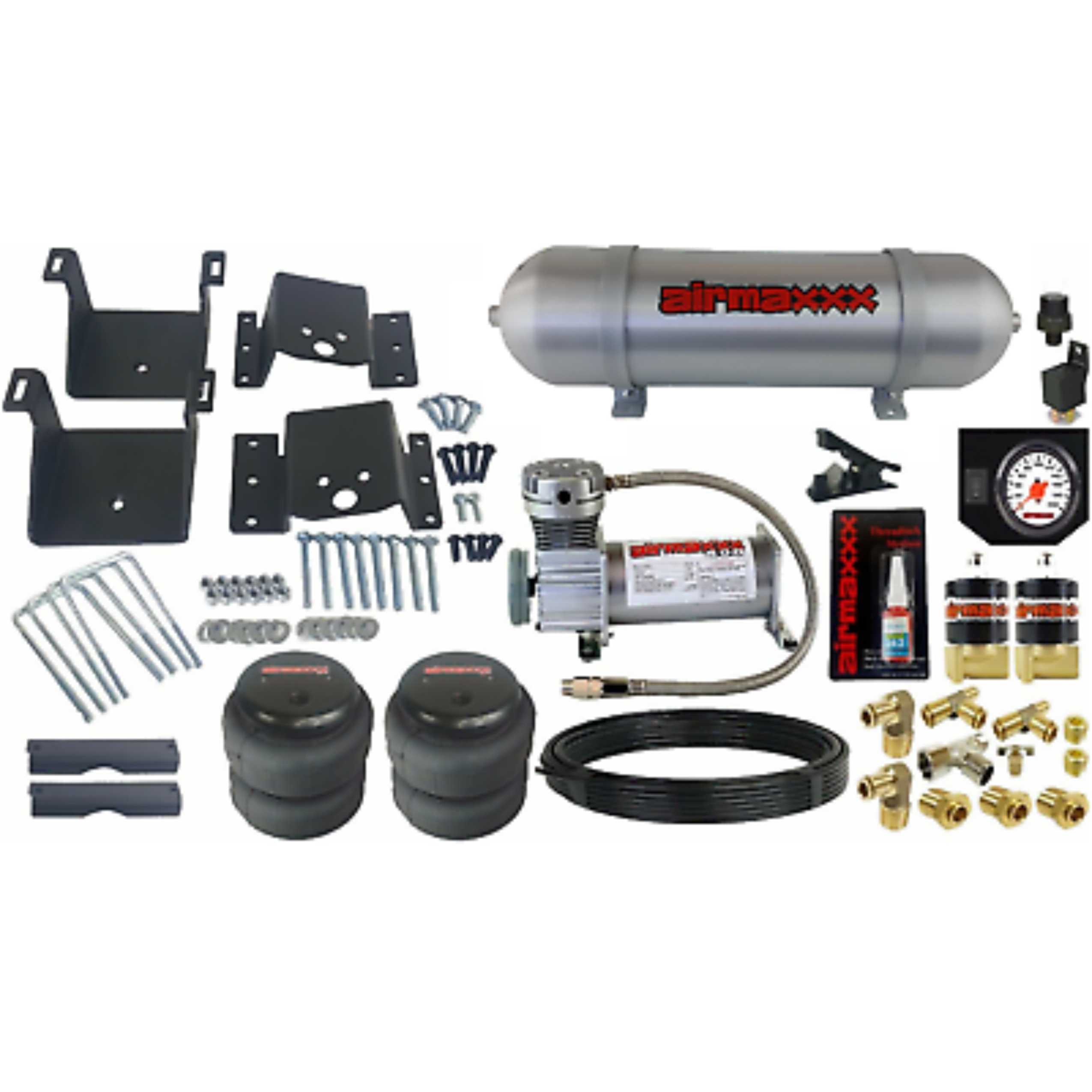 airmaxxx Tow Assist Kit w/Tank & Gauge Fits 2018-2019 Silverado 2500/3 ...
